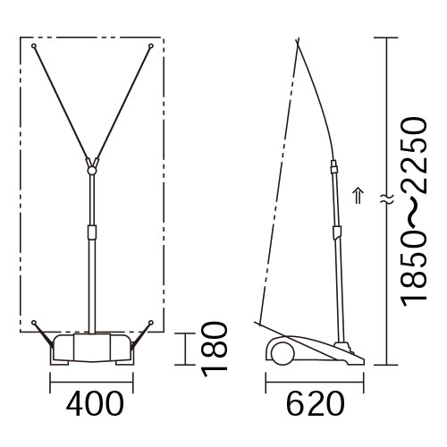 QSB-Y-WIDE(キューエスビーワイワイドW1000)(QSB-Y-WIDE) | バナースタンド | 看板の激安通販ならサインウェブ
